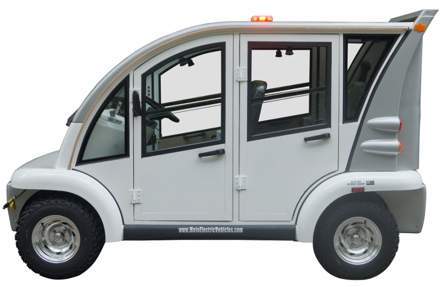 MotoEV Electro Bubble Buddy LSV 4 Passenger Police Hard Door | Moto ...