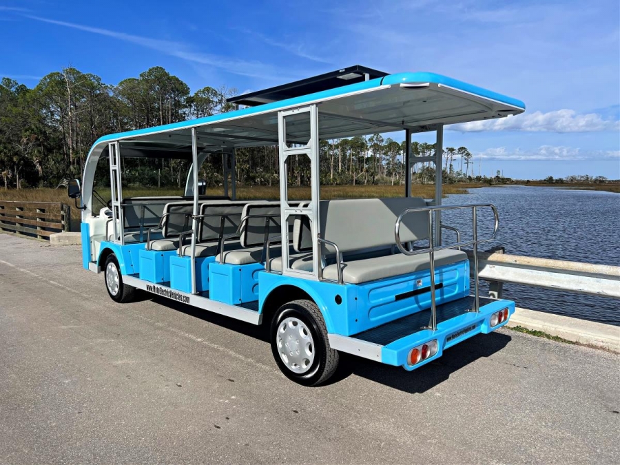 Custom Vinyl Wrap- Electric Shuttle | Moto Electric Vehicles