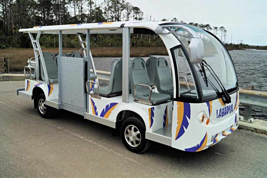 Custom Vinyl Wrap- Electric Shuttle | Moto Electric Vehicles