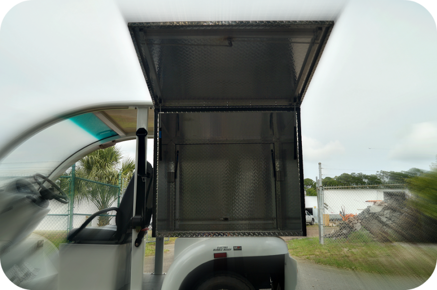 2 Seater Enclosed Utility Cart | Small Enclosed Electric Vehicle | Moto ...