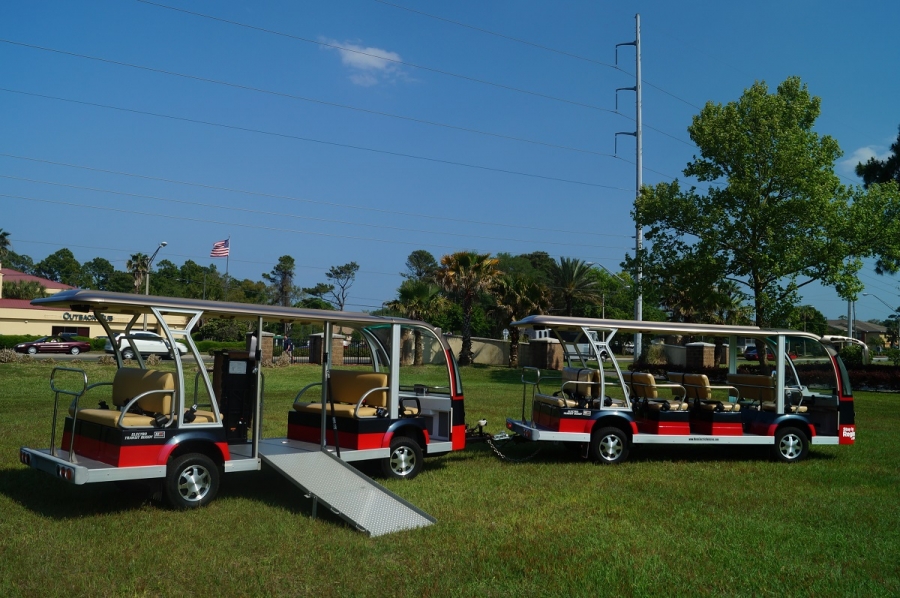 11-Seater ADA-Compliant Towable Passenger Tram Trailer | Moto Electric ...